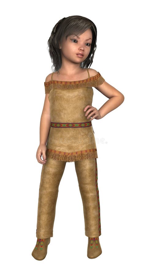 Standing Little Indian Girl Stock Illustrations – 118 Standing Little ...
