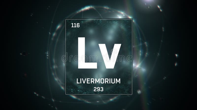 Livermorium As Element 116 of the Periodic Table 3D Illustration on ...