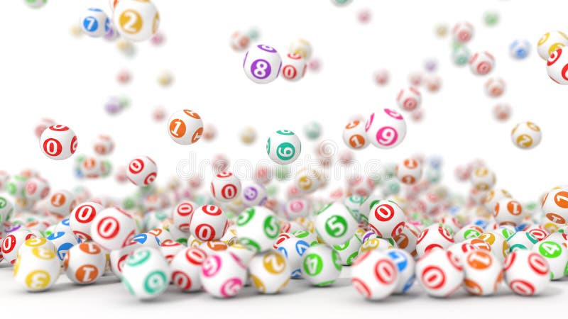 Falling Lottery Balls with Depth of Field Effect. Stock Illustration ...
