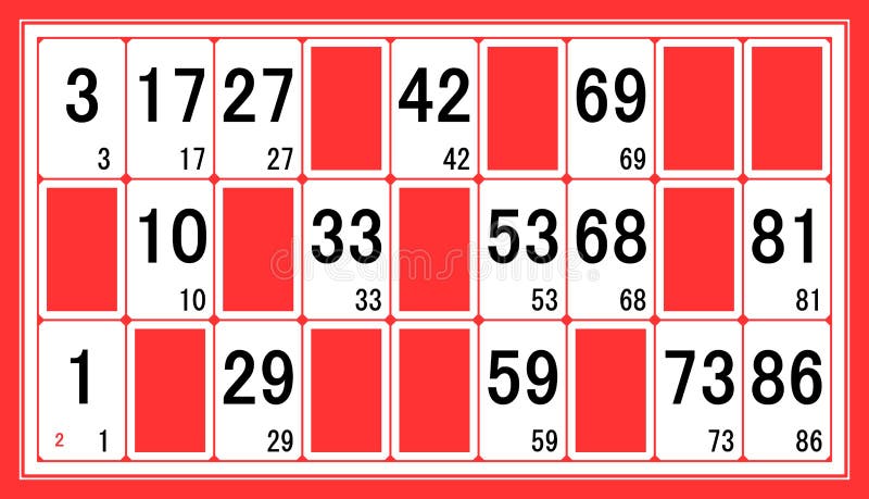 3D Illustration with Lotto Cards Isolated on White Background Stock ...
