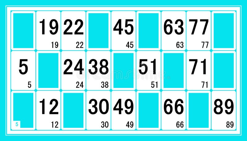 3D Illustration with Lotto Cards Isolated on White Background Stock ...