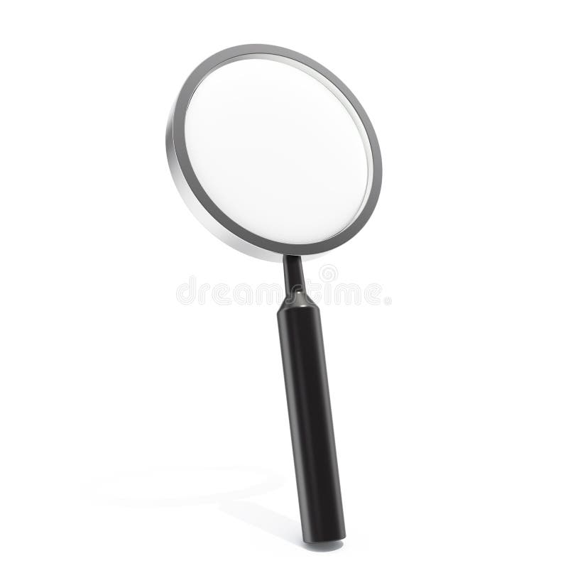 3d Illustration Magnifying Glass Realistic Detailed Icon Isolated on ...
