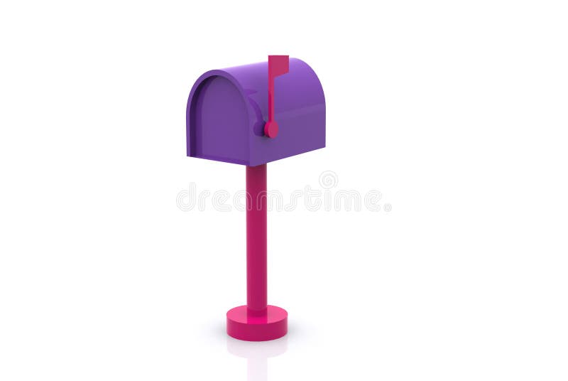 3d Illustration Mailbox Isolated on White Background Stock Illustration ...