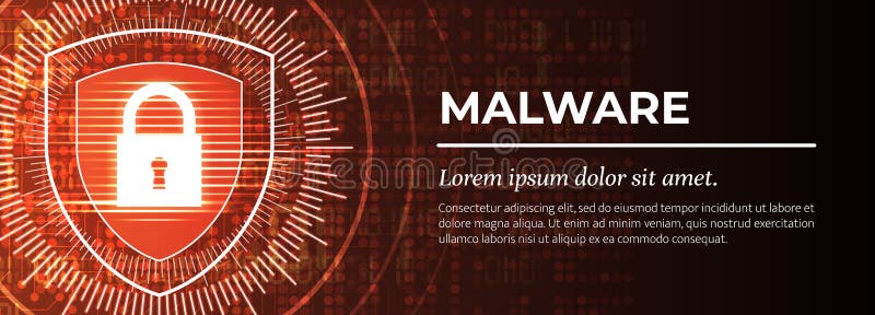 Malware. the Handsome Red Digital Background. Vector. Stock Vector ...