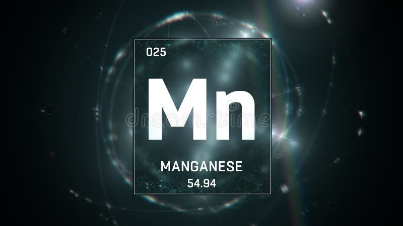 Manganese Mn, Element Symbol from Periodic Table Series Stock ...