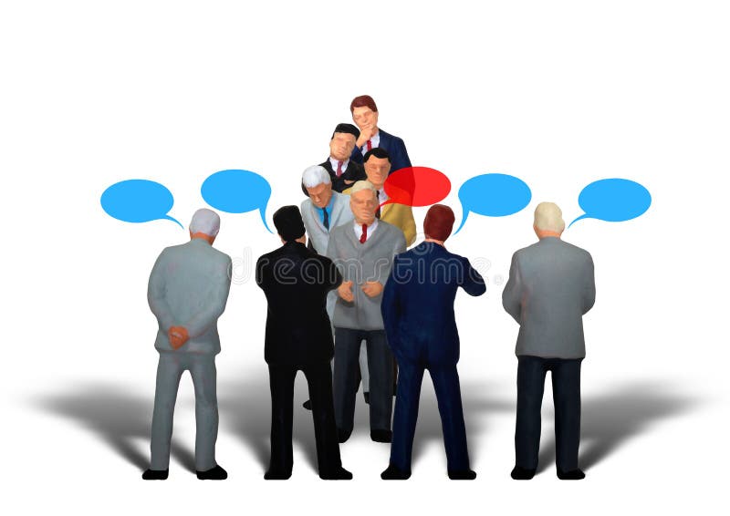 3d Illustration of Many Business People in Line for Interview Stock ...