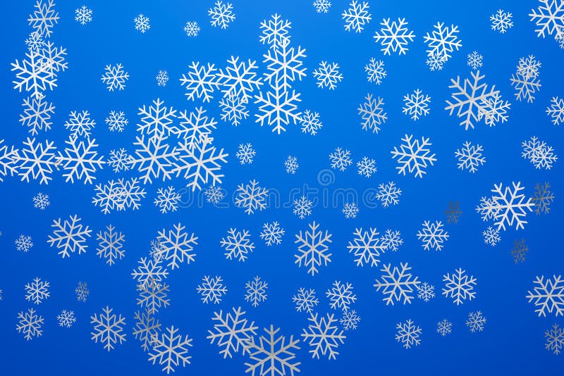 3d Illustration of Many Snowflakes Stock Illustration - Illustration of ...