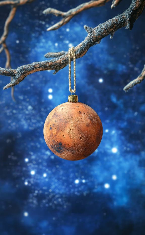 3D Illustration of Mars - Solar System Planets As Christmas Tree ...