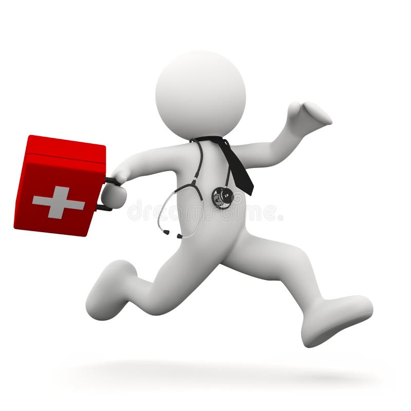 3d Illustration Medical Doctor Running Stock Illustration ...