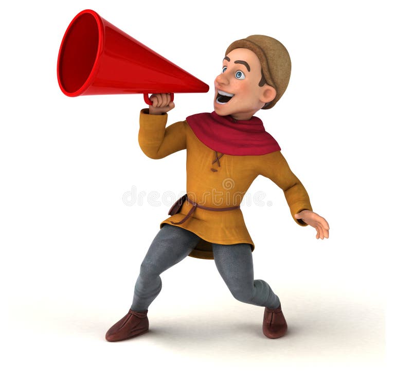 3D Illustration of a Medieval Historical Character Stock Illustration ...