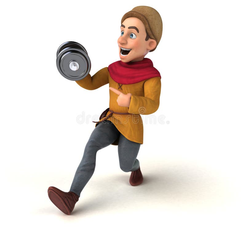 3D Illustration of a Medieval Historical Character Stock Illustration ...