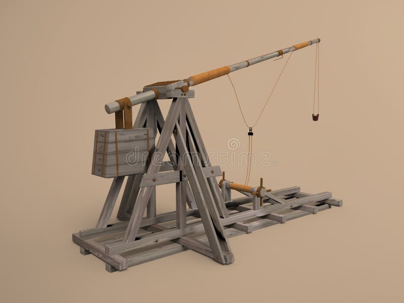 3d Illustration of a Medieval Trebuchet Stock Illustration ...