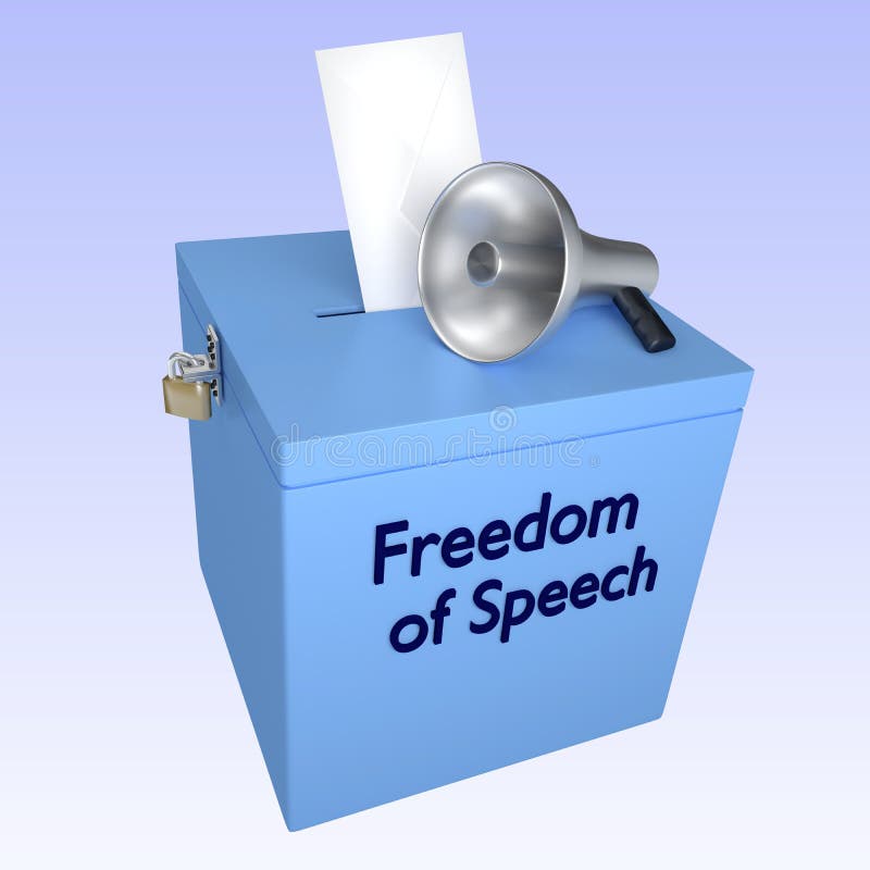 Freedom of Speech concept stock illustration. Illustration of ballot ...