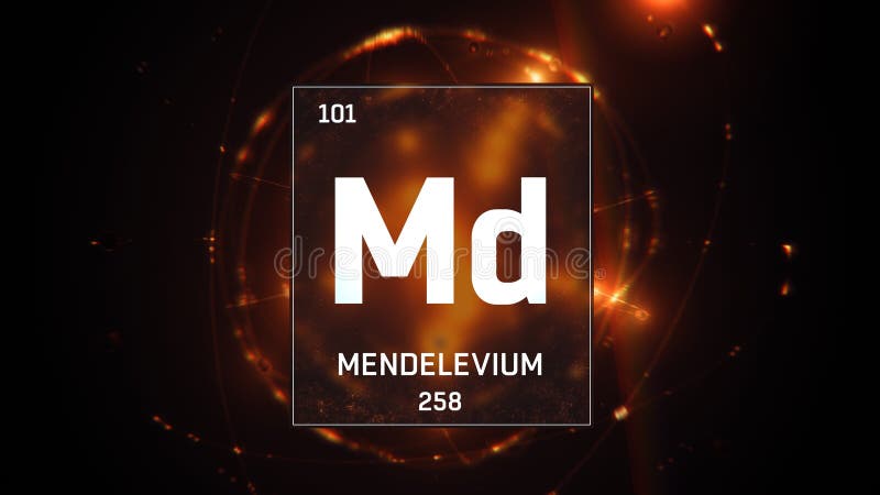 Mendelevium As Element 101 of the Periodic Table 3D Illustration on ...