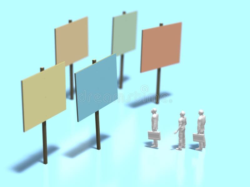 3D Illustration of Message Board Stock Illustration - Illustration of ...