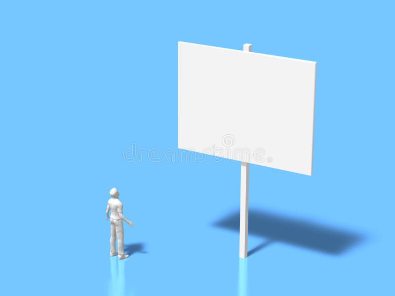 3D Illustration of Message Board Stock Illustration - Illustration of ...