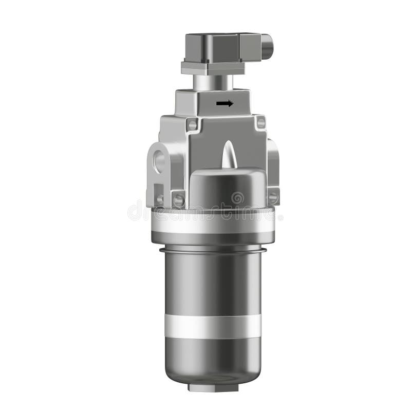 Industrial Air Filter with Taps and Pressure Gauge Stock Vector ...