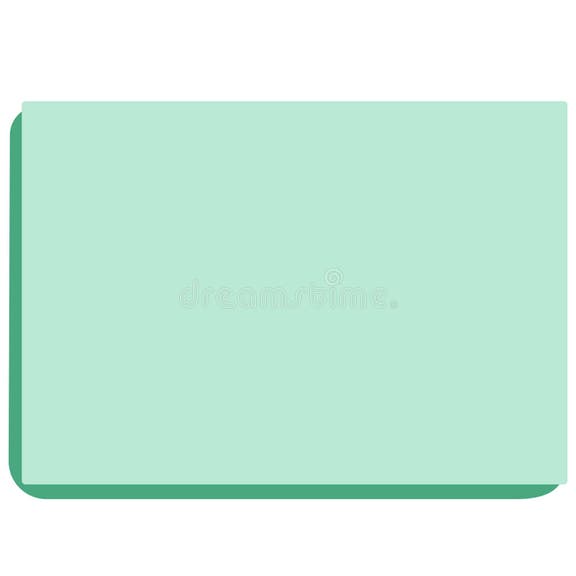 2D Illustration of Mint Rounded Rectangle Label with Soft Shadow Stock ...