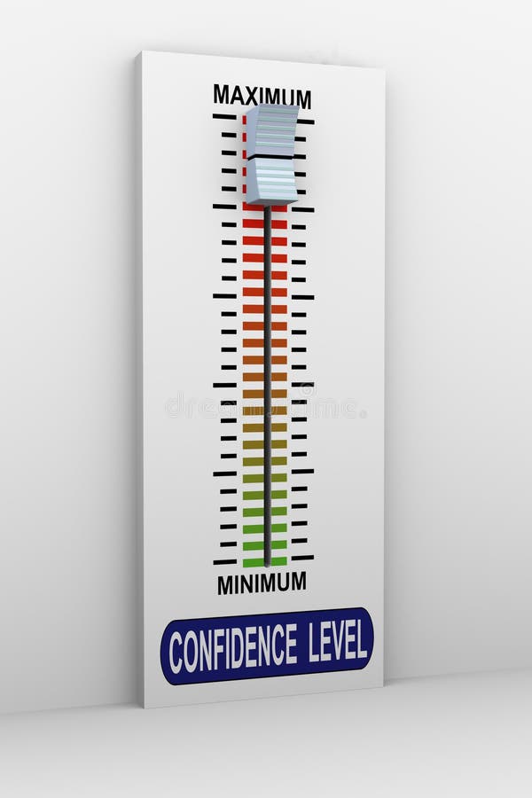 Confidence Level Meter, Measuring Scale. Confidence Speedometer ...