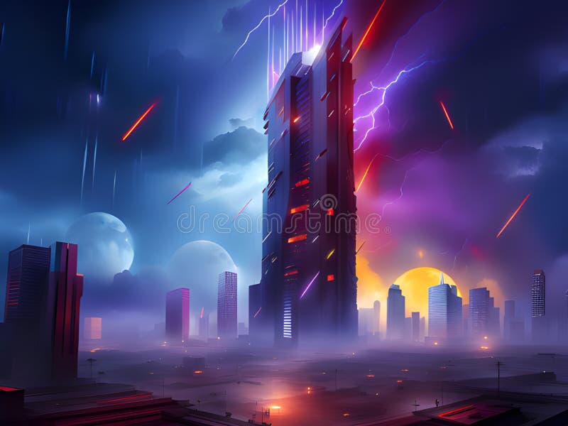 3d Illustration of a Modern Futuristic City Stock Illustration ... 3d Illustration of a Modern Futuristic City Stock Illustration ...