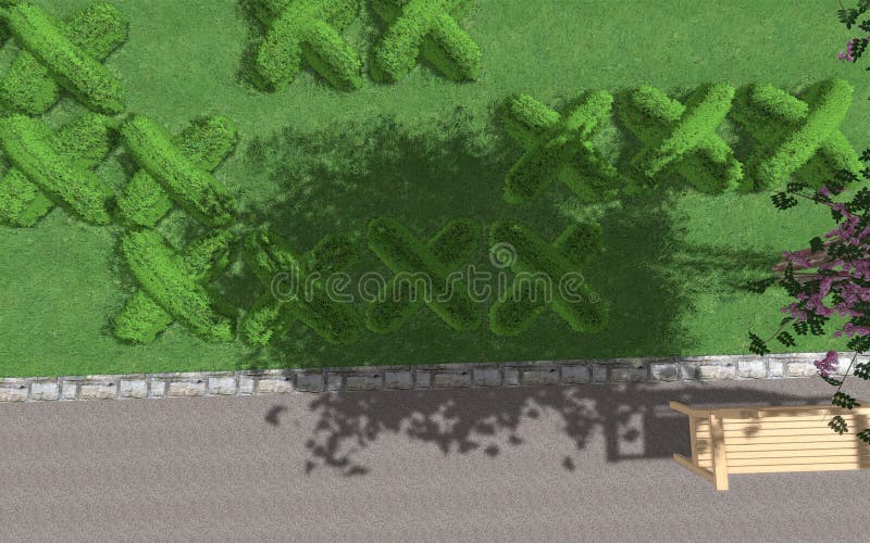 Modular Topiary Garden with Clipped Borders in the Form of Crosses ...