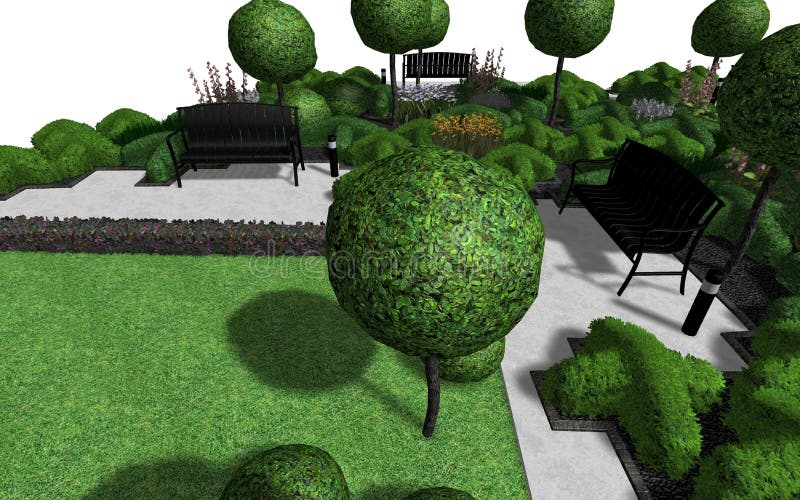 Modular Urban Garden Design Features Stock Illustrations – 308 Modular ...