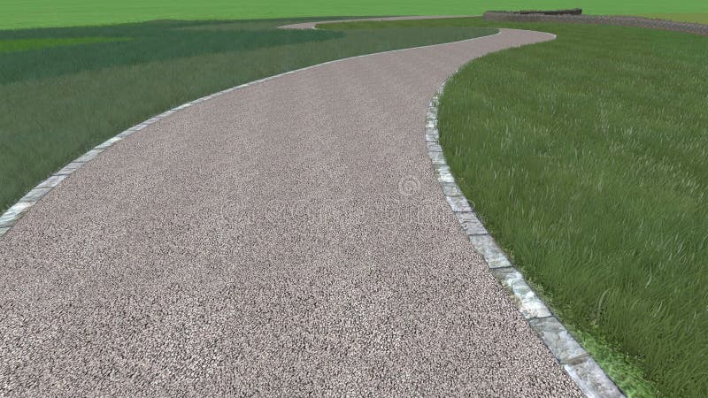 Background Computer Rendering of Landscape Design. Stock Illustration ...