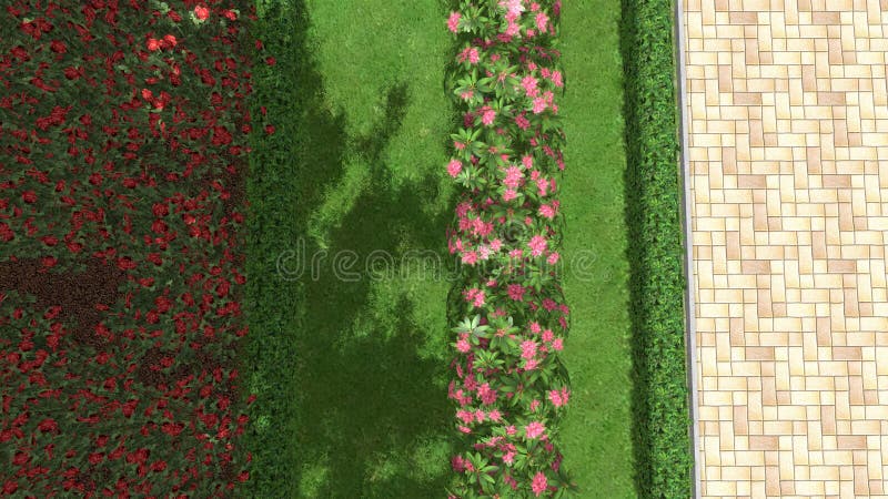 3D Illustration of a Modern Landscape Design of a City Square. Stock ...