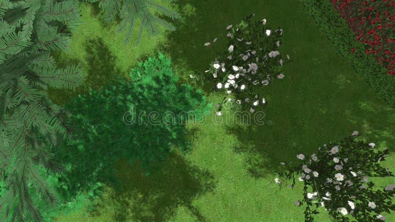 3D Illustration of a Modern Landscape Design of a City Square. Stock ...