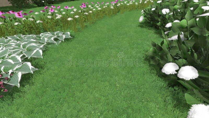 3D Illustration of a Modern Landscape Design of a City Square. Texture ...