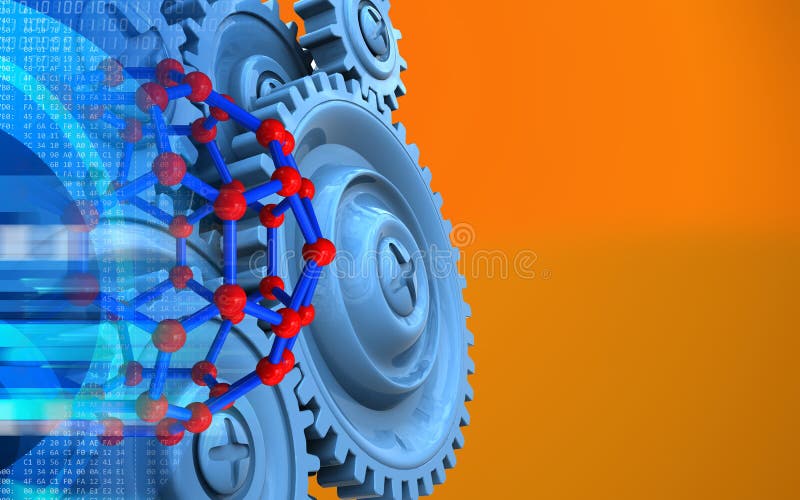 3d blue gears stock illustration. Illustration of gear - 103509800