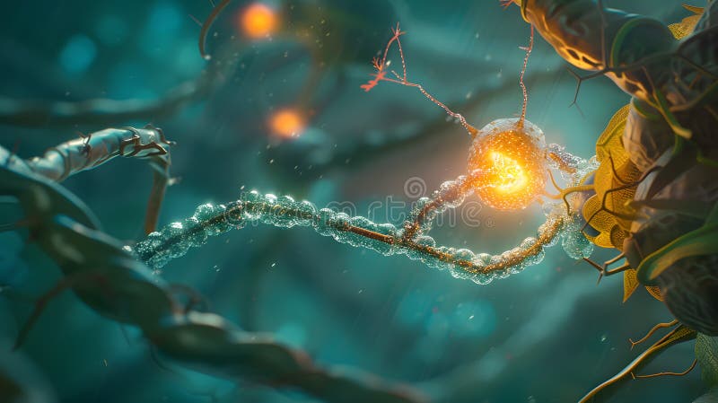 A 3D Illustration of a Molecule in a Biochemistry. Stock Illustration ...