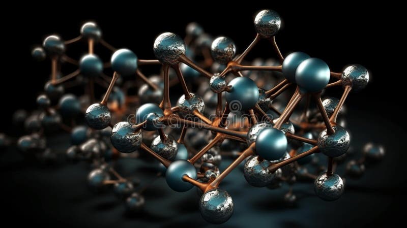 3d Illustration of Molecule Model. Science Background Stock ...