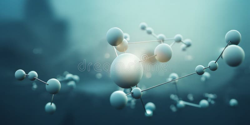 3d Illustration of Molecule Model. Science Background Wit Stock ...
