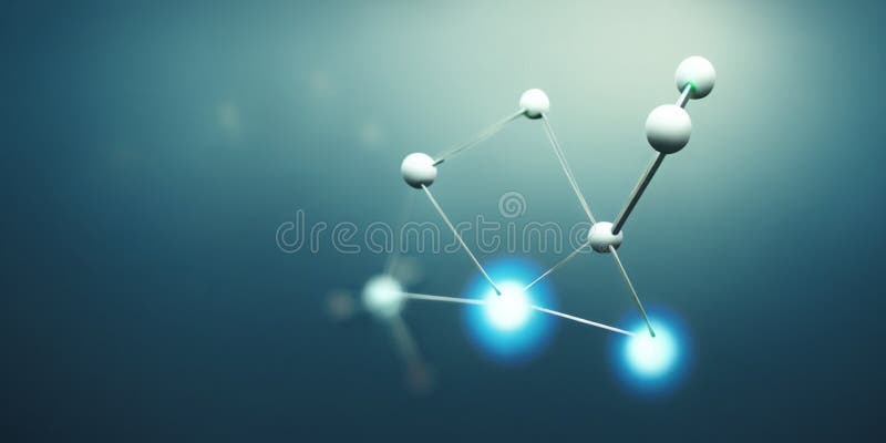 3d Illustration of Molecule Model. Science Background Wit Stock ...