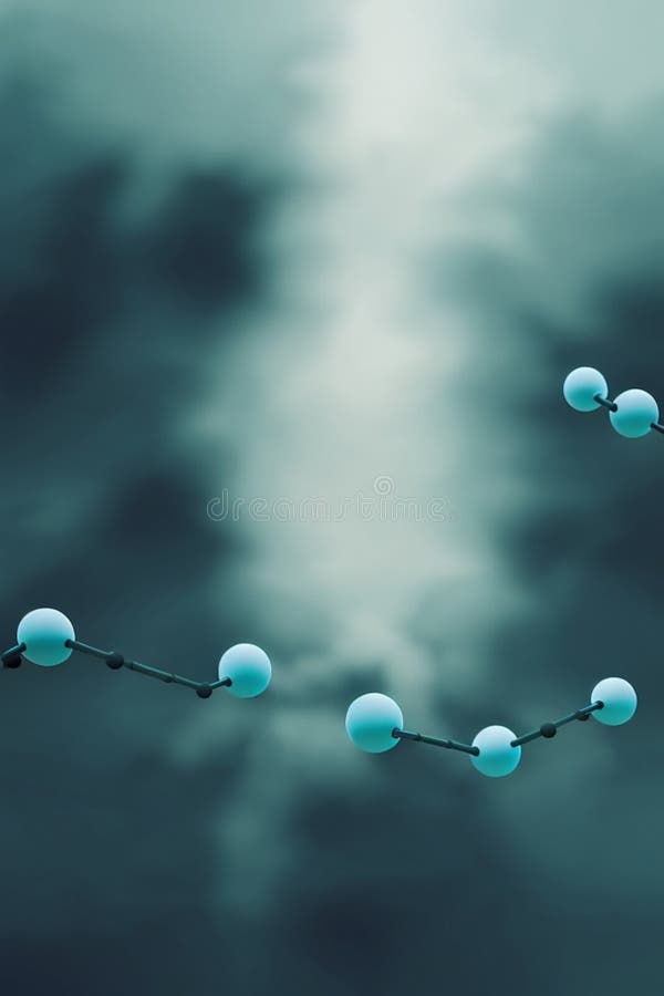 3d Illustration of Molecule Model. Science Background Wit Stock ...