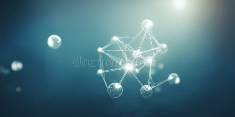 3d Illustration of Molecule Model. Science Background Wit Stock ...