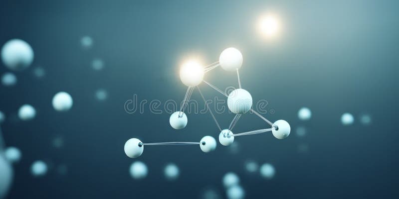 3d Illustration of Molecule Model. Science Background Wit Stock ...