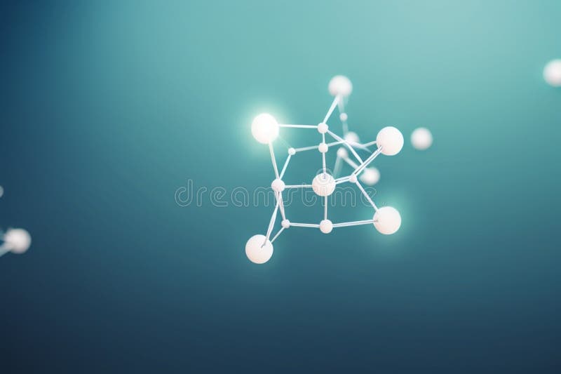3d Illustration of Molecule Model. Science Background Wit Stock ...