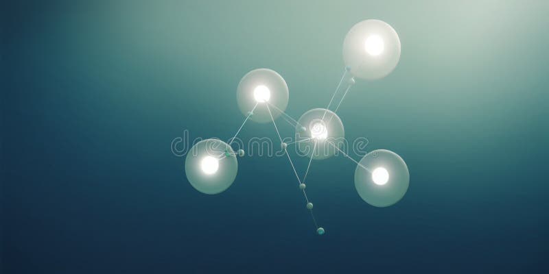 3d Illustration of Molecule Model. Science Background Wit Stock ...