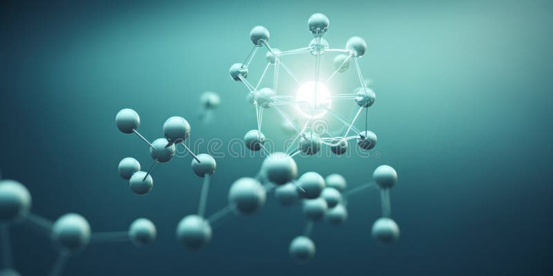 3d Illustration of Molecule Model. Science Background Wit Stock ...