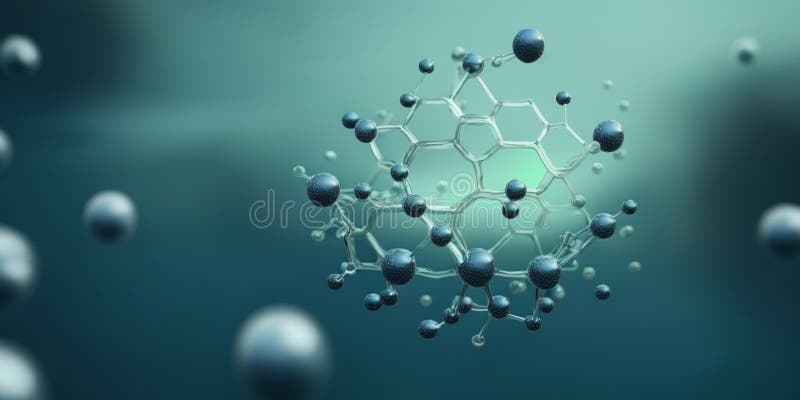 3d Illustration of Molecule Model. Science Background Wit Stock ...