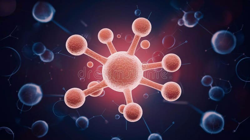 3D Illustration of a Molecule Model. Science is the Basis of Reason ...