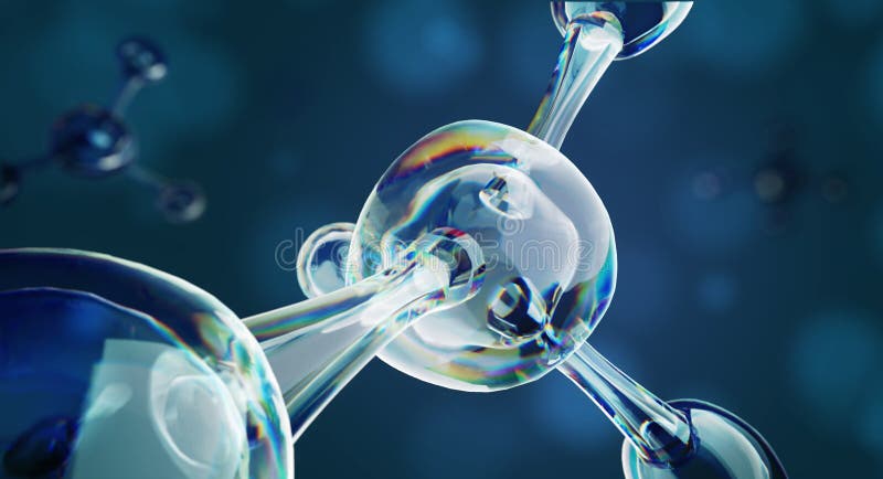 Science or Medical Background with Molecules and Atoms. Stock ...