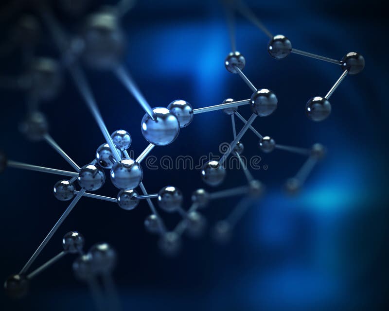 3d Illustration of Molecules Chemical Science Background Stock ...