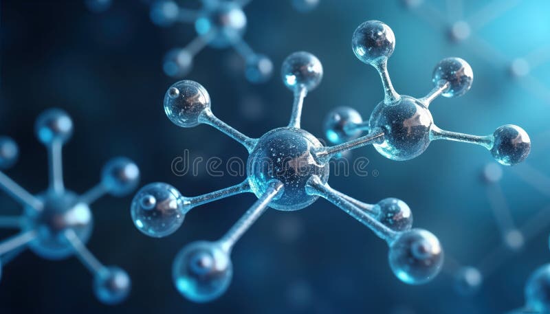 3D Illustration of Molecules. Molecular Structures. Modern Scientific ...
