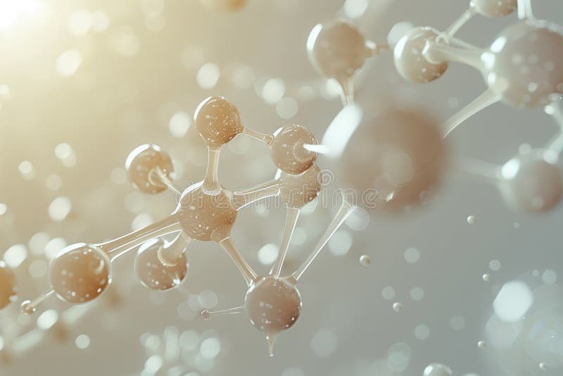 3d Illustration of Molecules Representing Scientific Concepts in a ...