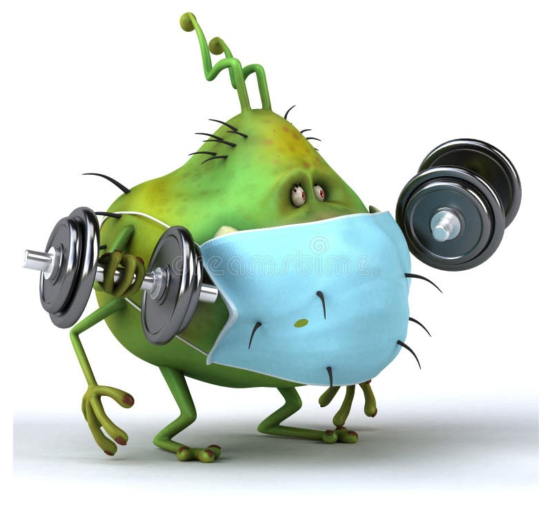 3D Illustration of a Monster Bug with a Mask Stock Illustration ...