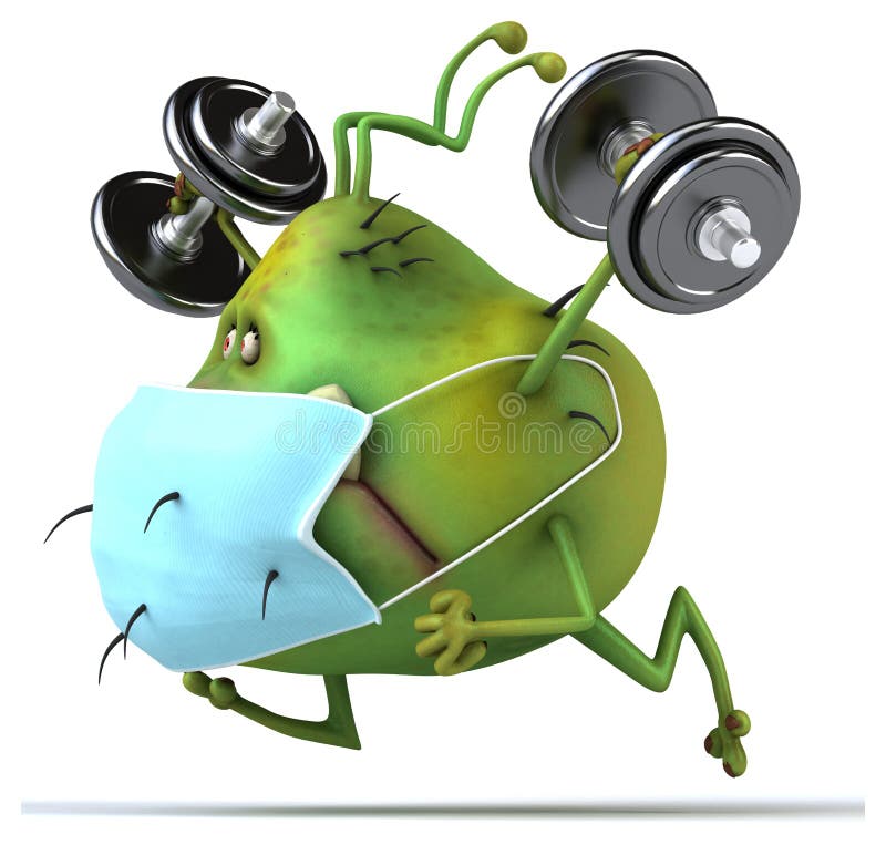 3D Illustration of a Monster Bug with a Mask Stock Illustration ...