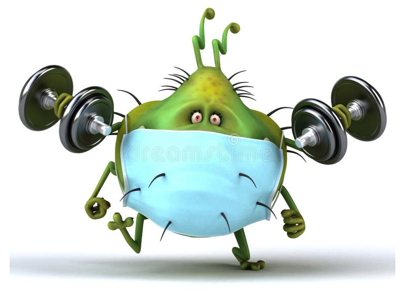 3D Illustration of a Monster Bug with a Mask Stock Illustration ...